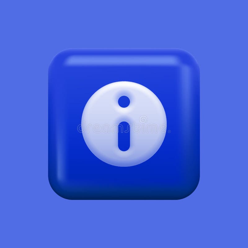 Additional Information 3d Icon. Blue Squared Design Element Stock ...