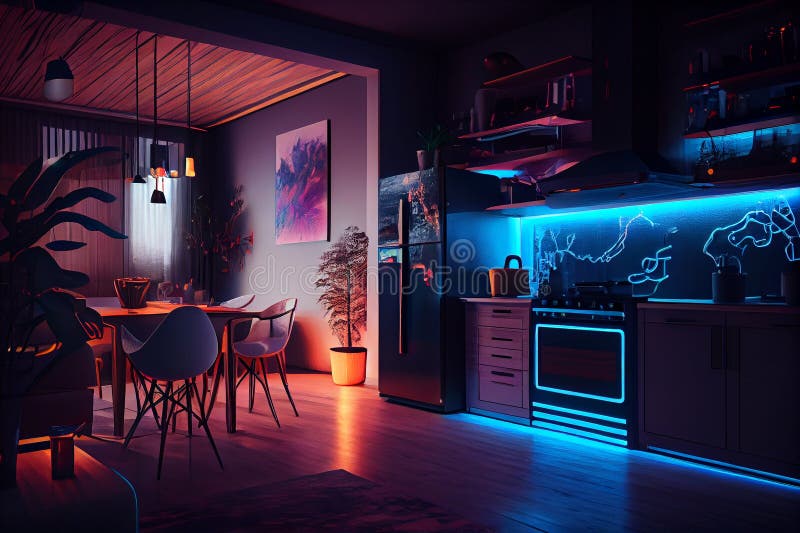 Additional Lighting in the Kitchen with Flexible LED Neon Stock ...