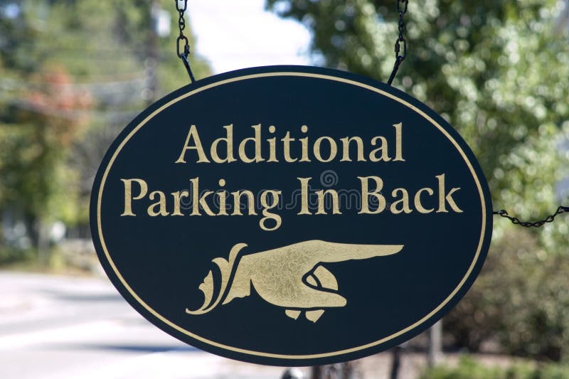 Additional parking sign stock image. Image of shop, hanging - 273135