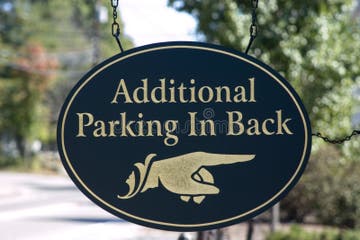 Additional parking sign stock image. Image of shop, hanging - 273135