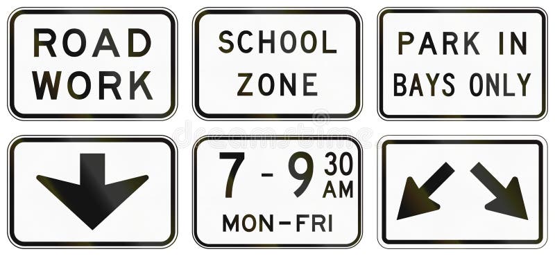 Additional Signs in Australia Stock Illustration - Illustration of ...