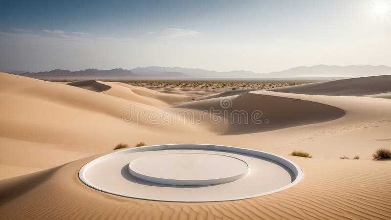 Additional View of Desert Oasis Featuring Circular Reflection Platform ...