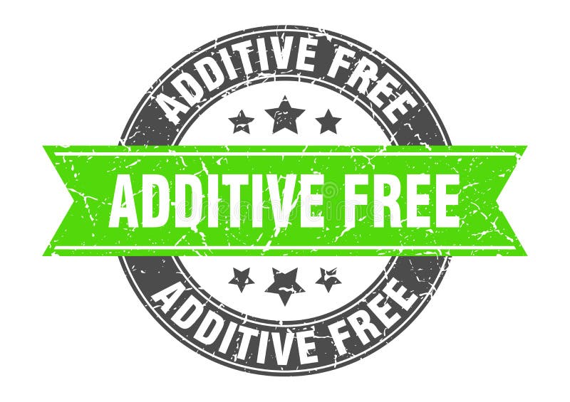 Additive Free Round Stamp with Ribbon. Label Sign Stock Vector ...