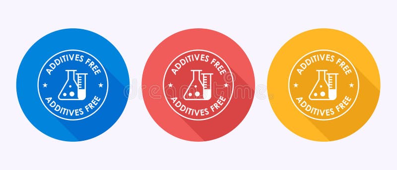 Additives Free Icon Design Illustration. No Additives Sign Symbol in ...