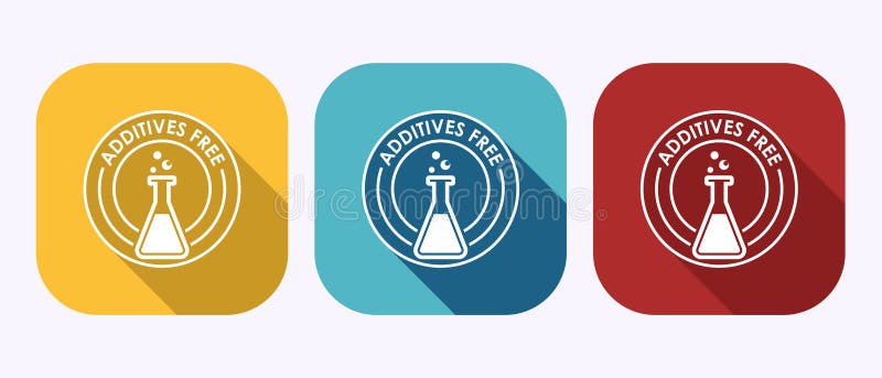 Additives Free Icon Design Illustration. No Additives Sign Symbol in ...