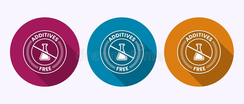 Additives Free Icon Design Illustration. No Additives Sign Symbol in ...