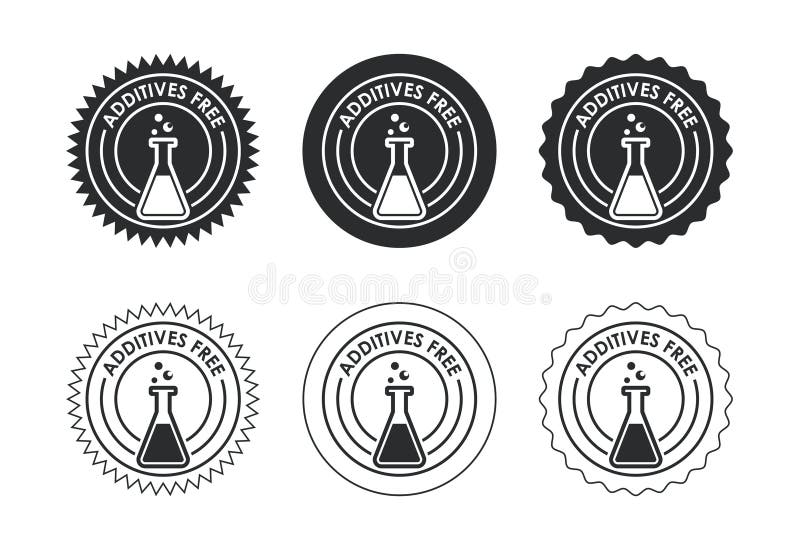 Additives Free Icon Design Illustration. No Additives Symbol for Food ...