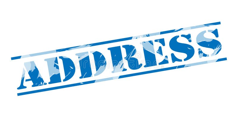 Address blue stamp stock illustration. Illustration of watermark - 98292633