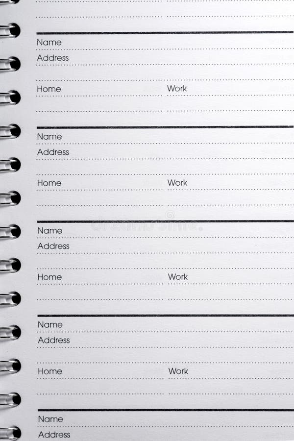 771 Blank Address Book Page Stock Photos - Free & Royalty-Free Stock ...