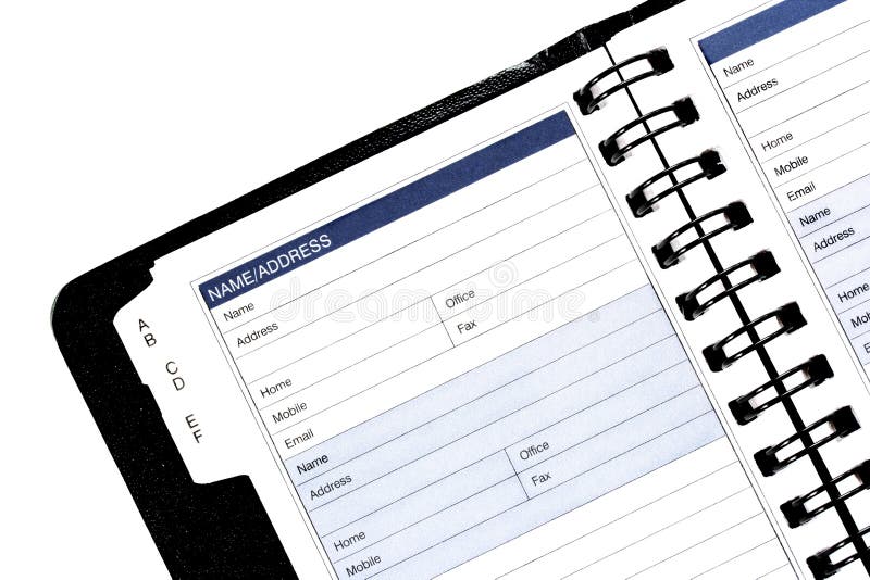 Address Book stock image. Image of calendar, object, isolated - 6340153