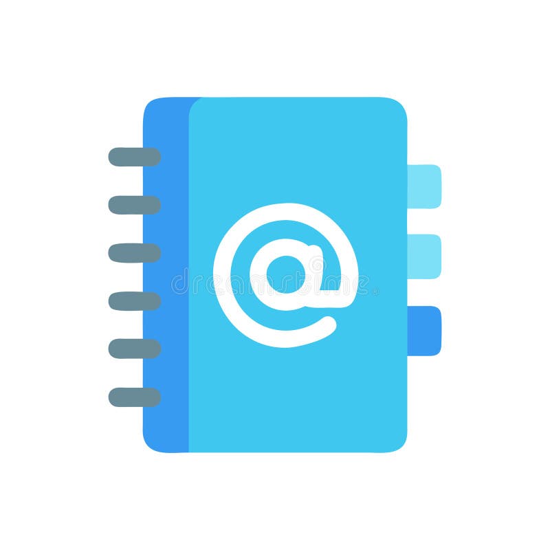 Address Book Icon for Digital Contacts Stock Vector - Illustration of ...