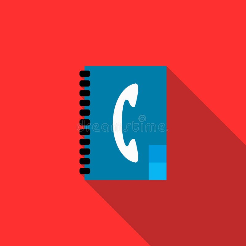 Address Book Icon, Flat Style Stock Vector - Illustration of address ...