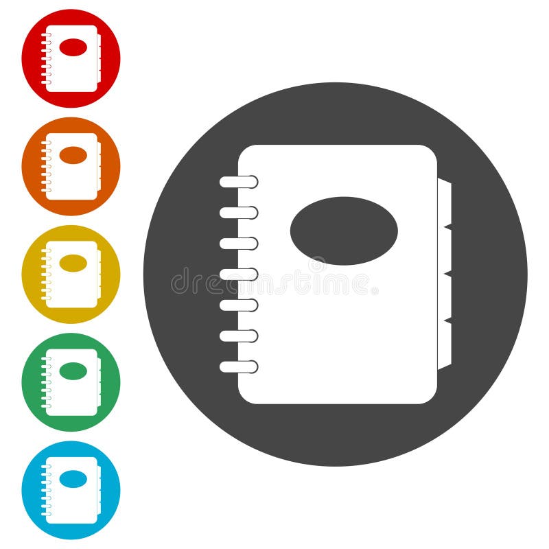 Address book icon stock vector. Illustration of index - 183999382