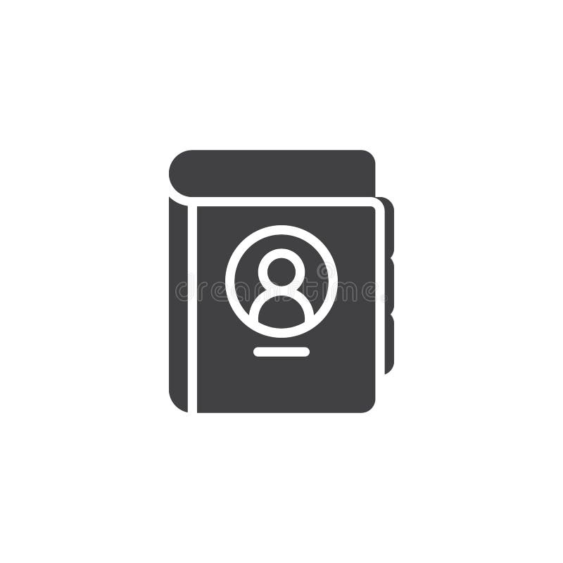 Address Book Icon Vector, Filled Flat Sign, Solid Pictogram Isolated on ...