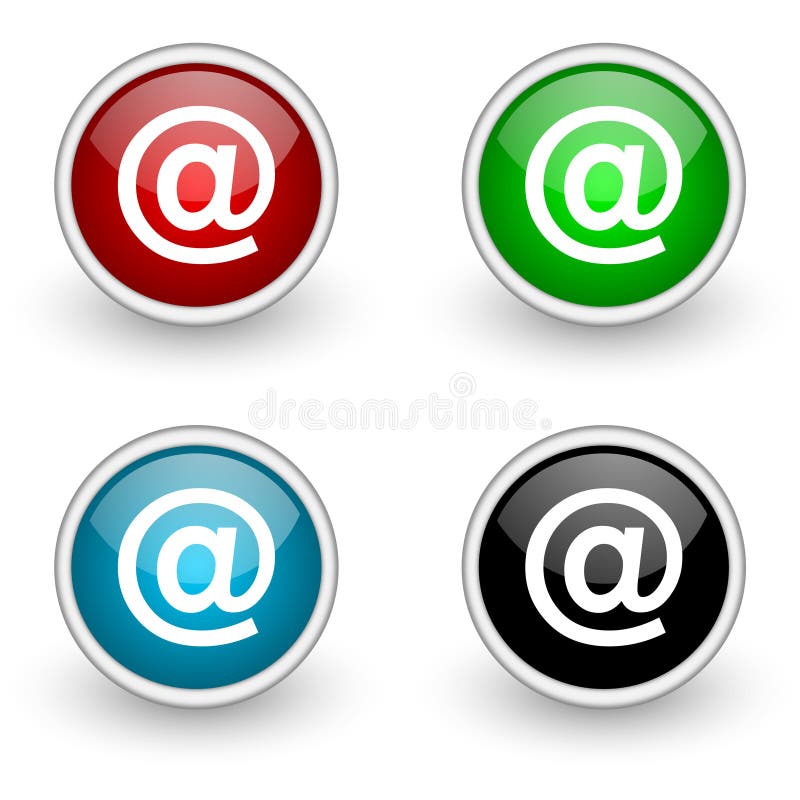 Address Web Button Colored Set Stock Vector - Illustration of home ...