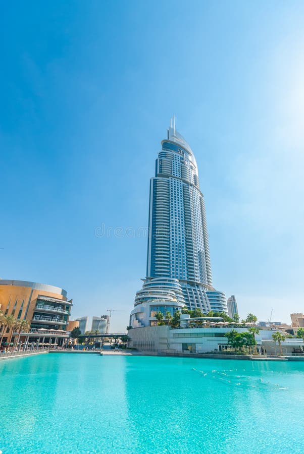 The Address Downtown Dubai stock photo. Image of modern - 42361514