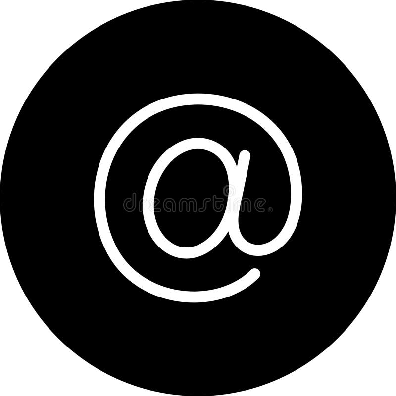 Flat Icon of Symbol @ As Address Concept Stock Vector - Illustration of ...