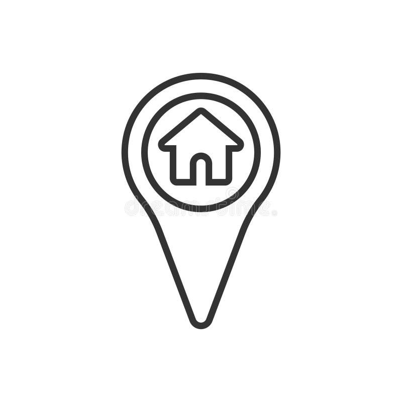 Address Home Location Icon stock illustration. Illustration of sign ...