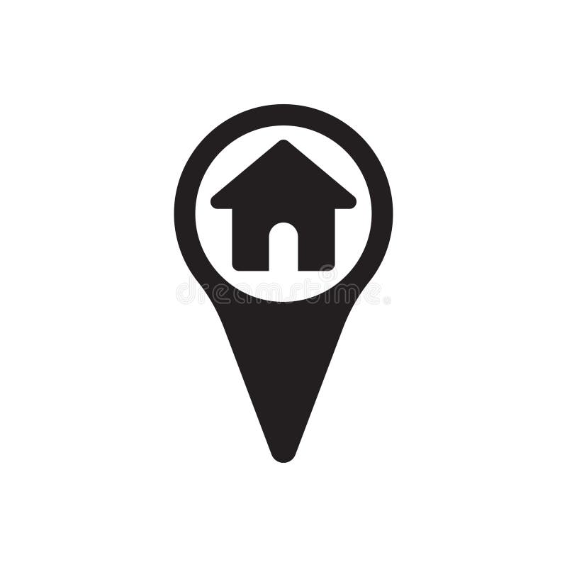 Address Home Location Icon stock illustration. Illustration of travel ...