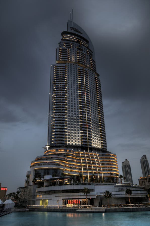The Address hotel, Dubai stock image. Image of modern - 10378955