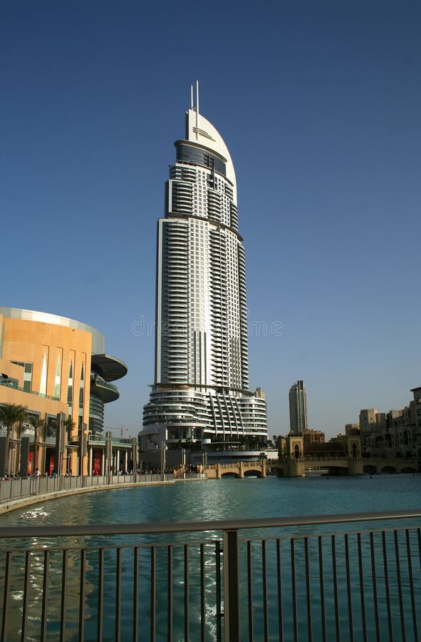 The Address Hotel, Dubai at Night Stock Photo - Image of high, arab ...