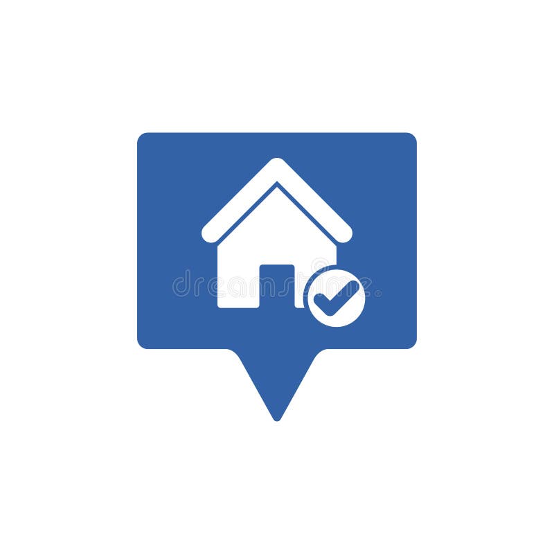 Address Icon with Check Sign. Address Icon and Approved, Confirm, Done ...