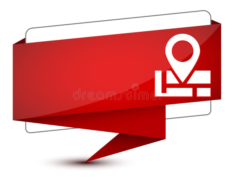 Address Icon Isolated on Elegant Red Tag Sign Illustration Stock ...