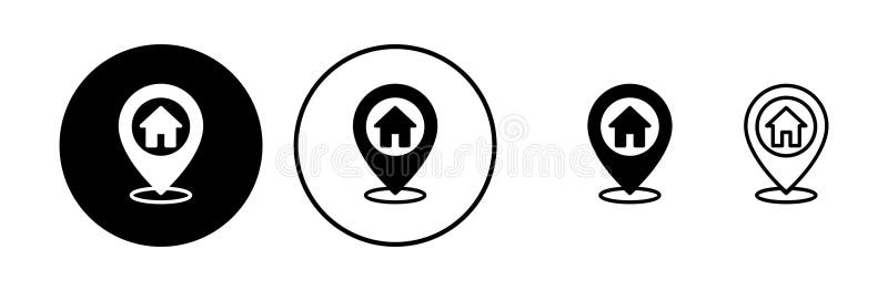 Address Icon . Location Icon. Address Symbol. Pin Stock Illustration ...