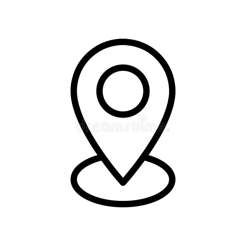 Address Icon. Location Pin Icon. Editable Stroke Stock Vector ...