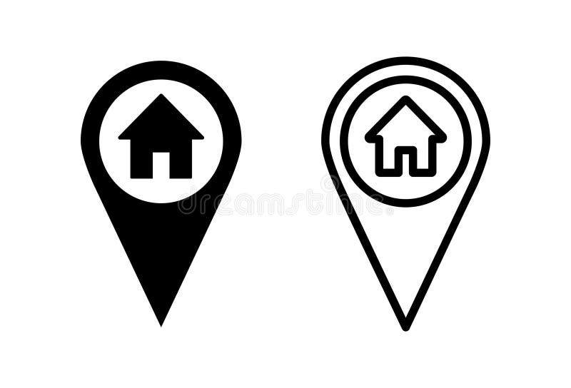 Address Icon . Home Location Icon Vector Stock Vector - Illustration of ...