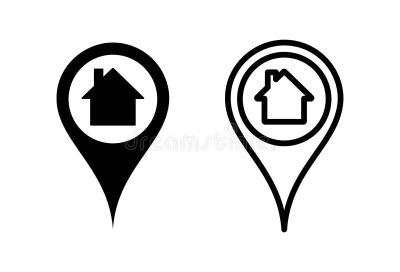 Address Icon . Home Location Icon Vector Stock Vector - Illustration of ...