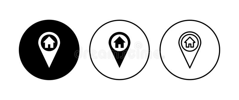 Address Icon . Home Location Icon Vector Stock Vector - Illustration of ...