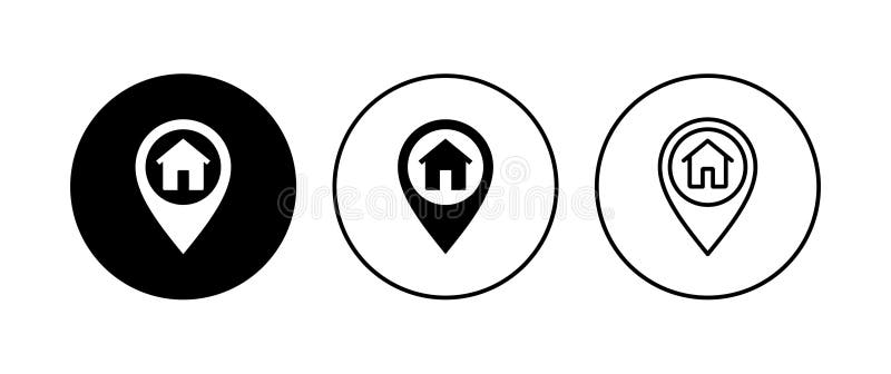 Address Icon . Home Location Icon Vector Stock Vector - Illustration of ...
