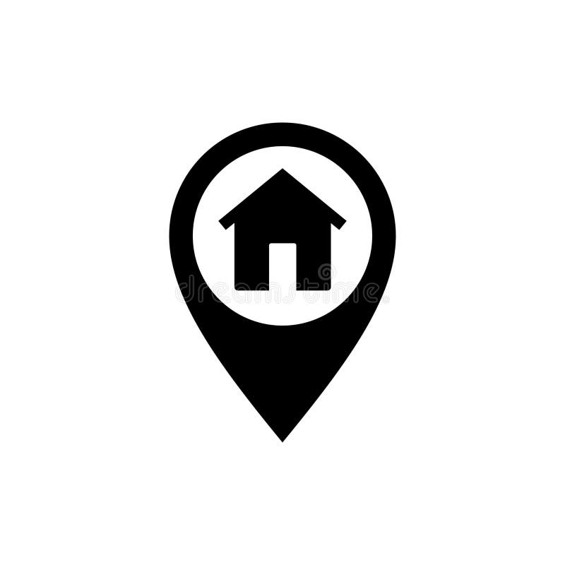 Address Icon . Home Location Icon Vector Stock Vector - Illustration of ...