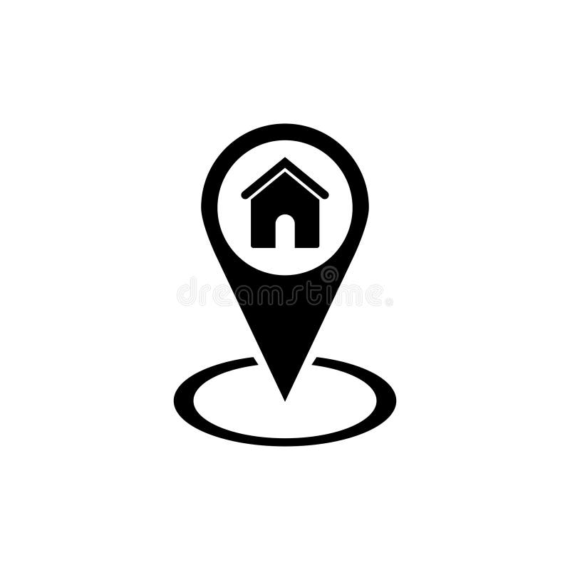 Address Icon . Home Location Icon Vector Stock Vector - Illustration of ...