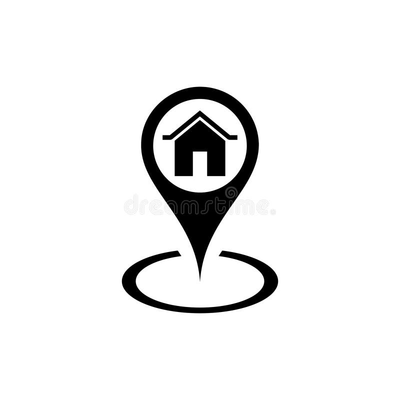Address Icon . Home Location Icon Vector Stock Vector - Illustration of ...
