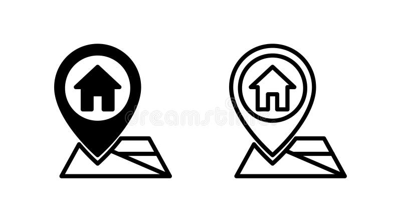 Address Icon . Location Icon. Address Symbol. Pin Stock Vector ...
