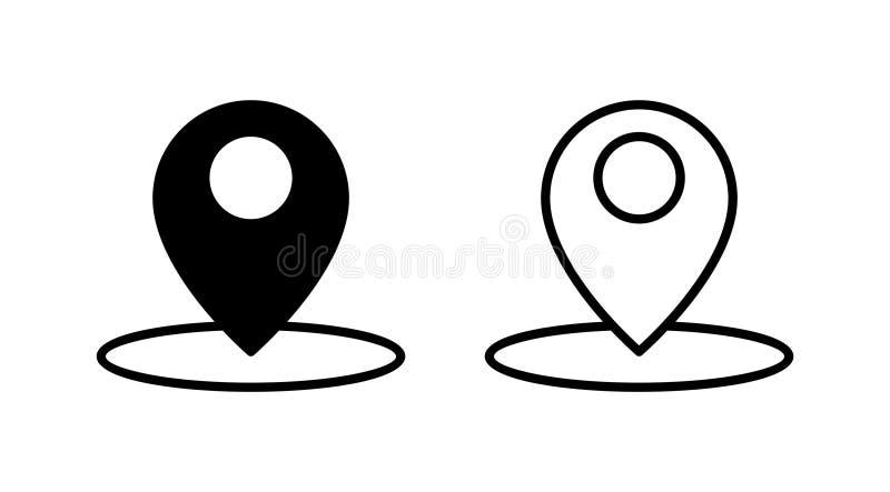 Address Icon . Location Icon. Address Symbol. Pin Stock Vector ...