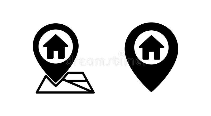Address Icon . Location Icon. Address Symbol. Pin Stock Vector ...