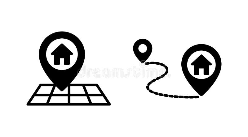 Address Icon . Location Icon. Address Symbol. Pin Stock Vector ...