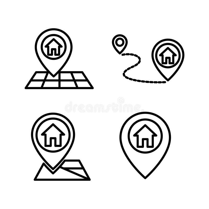 Address Icon . Location Icon. Address Symbol. Pin Stock Vector ...