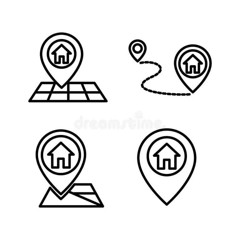 Address Icon . Location Icon. Address Symbol. Pin Stock Vector ...