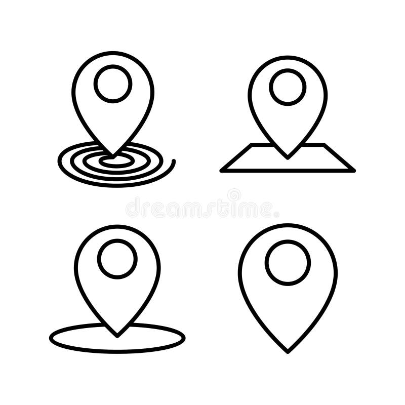 Address Icon . Location Icon. Address Symbol. Pin Stock Vector ...