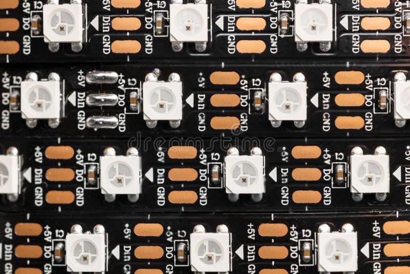 Address LED Strip. LED Strip RGB Black Stock Photo - Image of ...