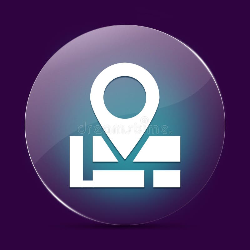 Address Moonlight Glass Round Button Abstract on a Dark Purple ...