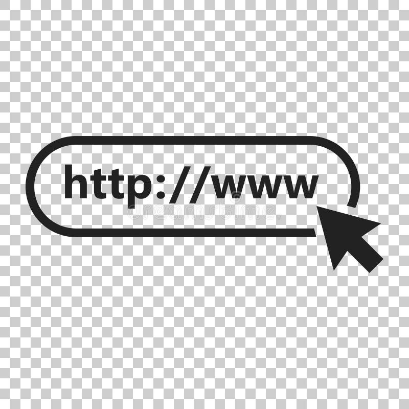 Address and Navigation Bar Icon. Vector Illustration on Isolated Stock ...