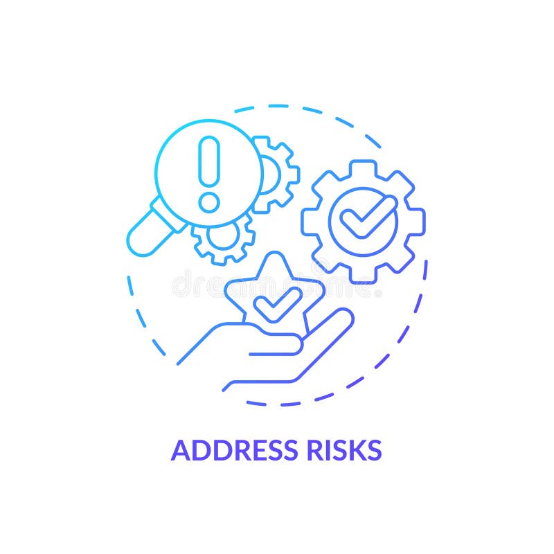 Address Risks Blue Gradient Concept Icon Stock Vector - Illustration of ...
