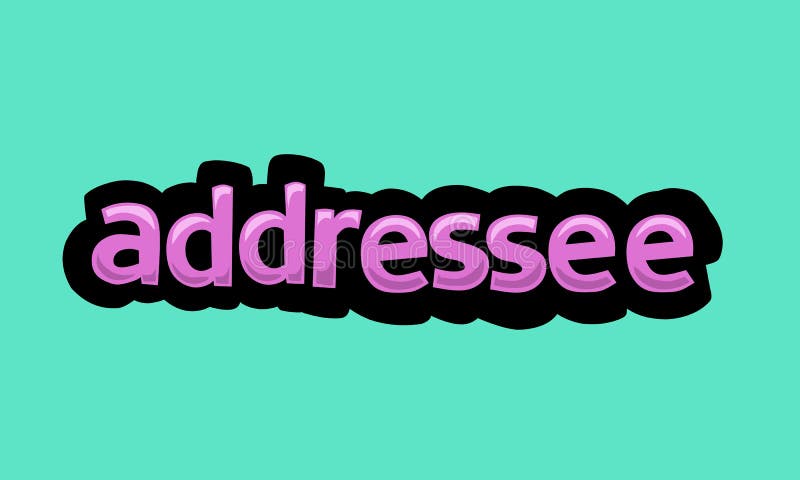 ADDRESSEE Writing Vector Design on a Blue Background Stock Vector ...