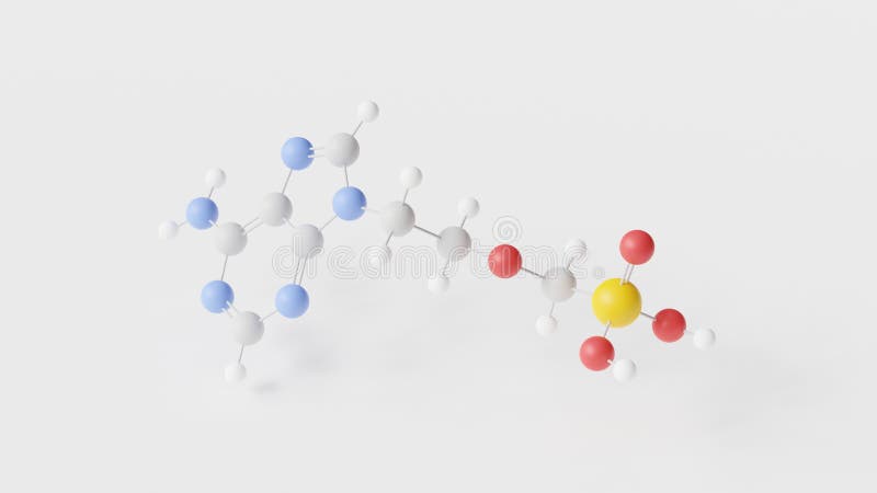 Adefovir Molecular Structure, 3d Model Molecule, Nucleosides and ...