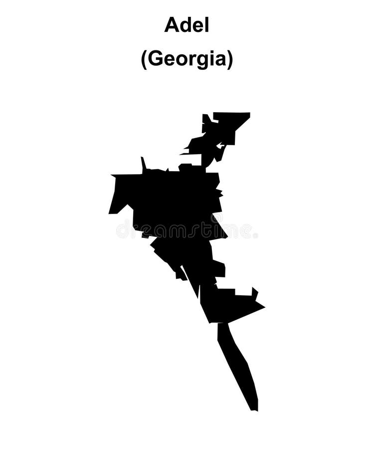 Adel outline map stock vector. Illustration of vector - 387019633